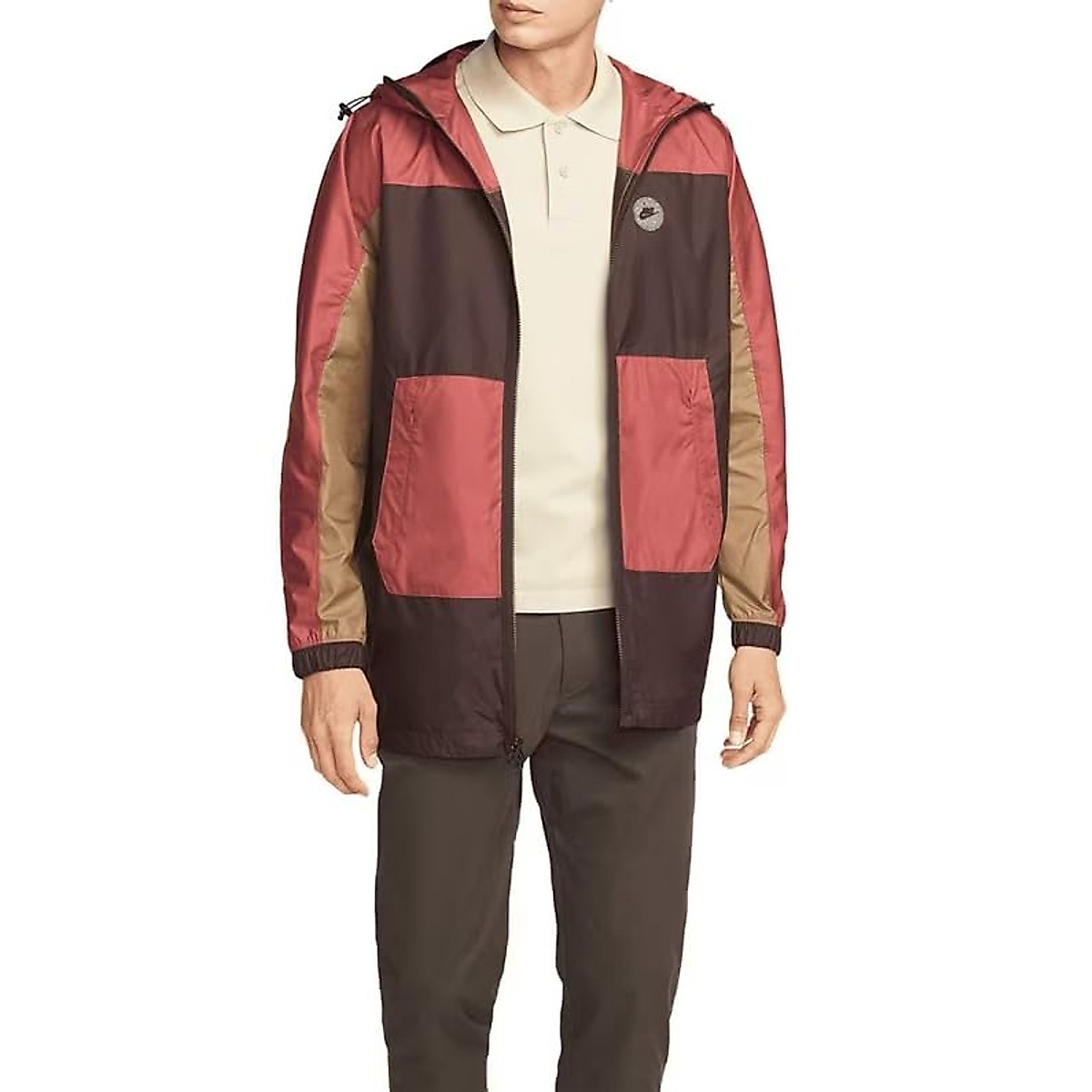 Nike Windrunner Men's Windbreaker Jacket (US, Alpha, Small, Regular, Regular, Brown Basalt/Dark Driftwood)