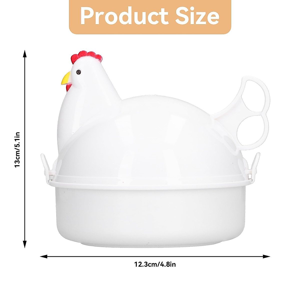 Egg Cooker, Microwave Hardboiled Egg Maker 4 Egg Egg Boiler Steamer Chicken Shape Egg Poacher Egg Poacher Egg Cooker Microwave