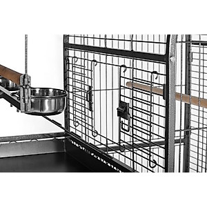 Prevue Pet Products BPV3159 Double Roof Bird Cage with Playtop, 36-1/2 by 27-1/4-Inch, Black