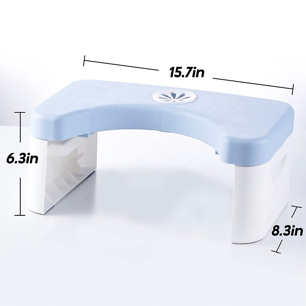 Folding Toilet Stool, Toilet Step Stool, Toilet Assistance Steps, Bathroom Toilet Stool, Kids Tot Step Stool, Fits All Toilets, Folds for Easy Storage
