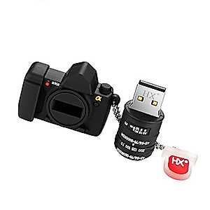 USB Flash Drive, 8GB / 16GB / 32GB / 64GB Silicone USB 2.0 USB Memory Stick Data Storage Pendrive Thumb Drives (64GB, Cute Camera)