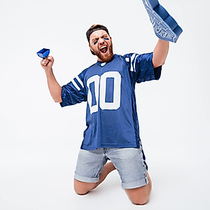 Set of 12 3-inch Cowbells with Handle, Hand Percussion Cow Bells Noise Makers for Sporting Events, Football Games (Blue)