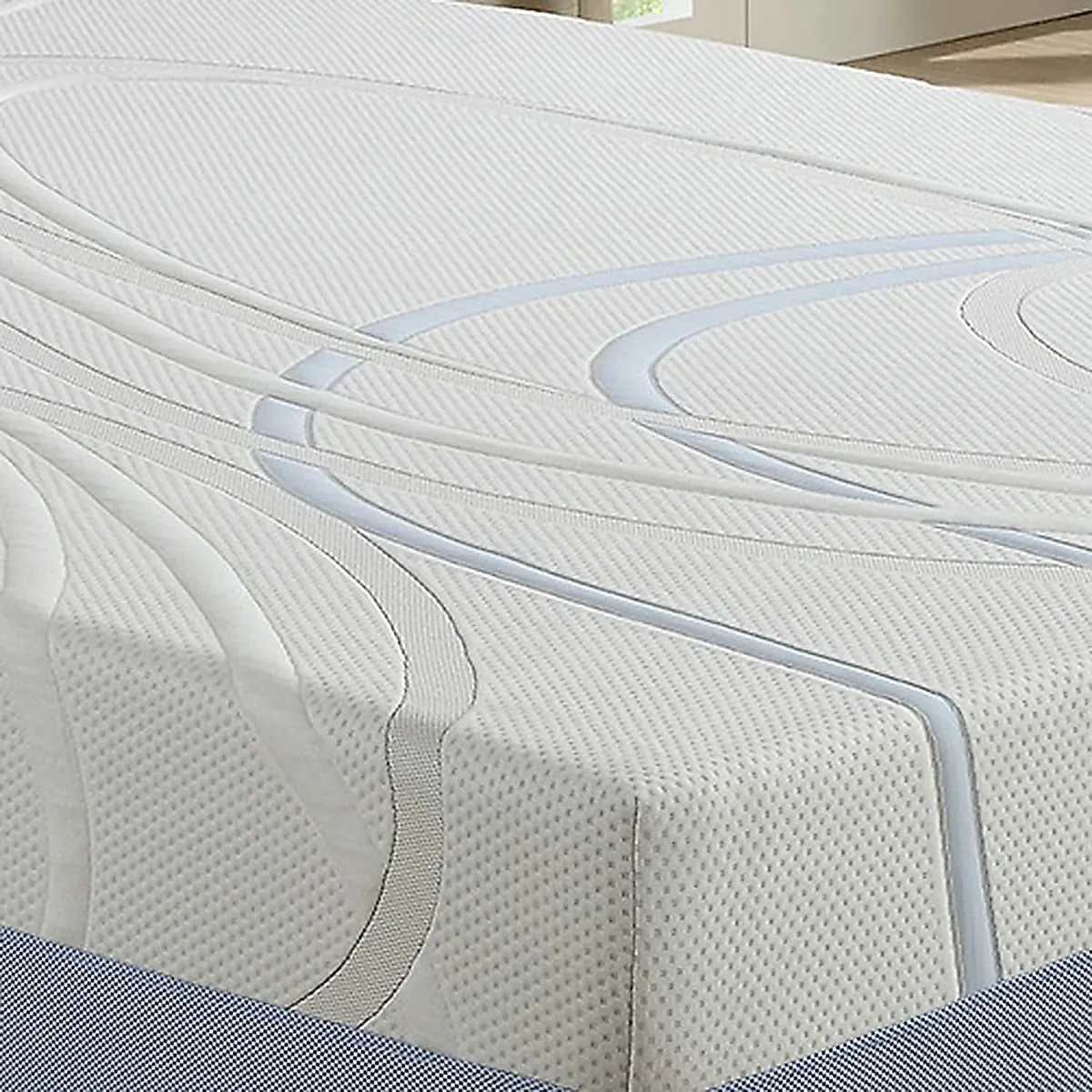 AC Pacific Charcogel Gel Infused Memory Foam Mattress Made in USA, with Shape Contouring Features, Queen Deluxe, White