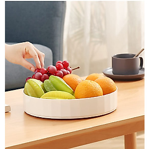 Lazy Susan Cabinet Organizer 10 Inch,Non-Skid Kitchen Island Turntable,Countertop Bathroom Kitchen Under-Sink Organizer Bins for Counter Spice Rack Storage 1 Pack (White)