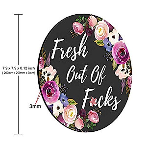 Smooffly Fresh Out of f CKS Round Mouse pad,Funny Circular Mousepad,Mousepads,Desk Accessory,Cute Circular Mouse Pads Size 7.9 x 7.9 x 0.12 Inch