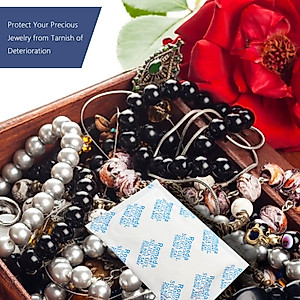 6 Pcs 50 Gram Silica Gel Packs, Transparent Desiccant, Desiccant Packets for Storage, Moisture Packs for Spices Jewelry Shoes Boxes Electronics Storage, Food Safe