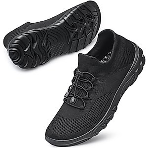 SILLENORTH Mens Womens Water Shoes Quick-Dry Sock Aqua Water Sneakers for Diving Swimming Surfing Yoga Beach Sea Sports Black Size 13 Men/16 Women