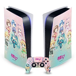 Head Case Designs Officially Licensed Hatsune Miku Characters Graphics Vinyl Faceplate Sticker Gaming Skin Decal Compatible With Sony PlayStation 5 PS5 Digital Edition Console and DualSense Controller