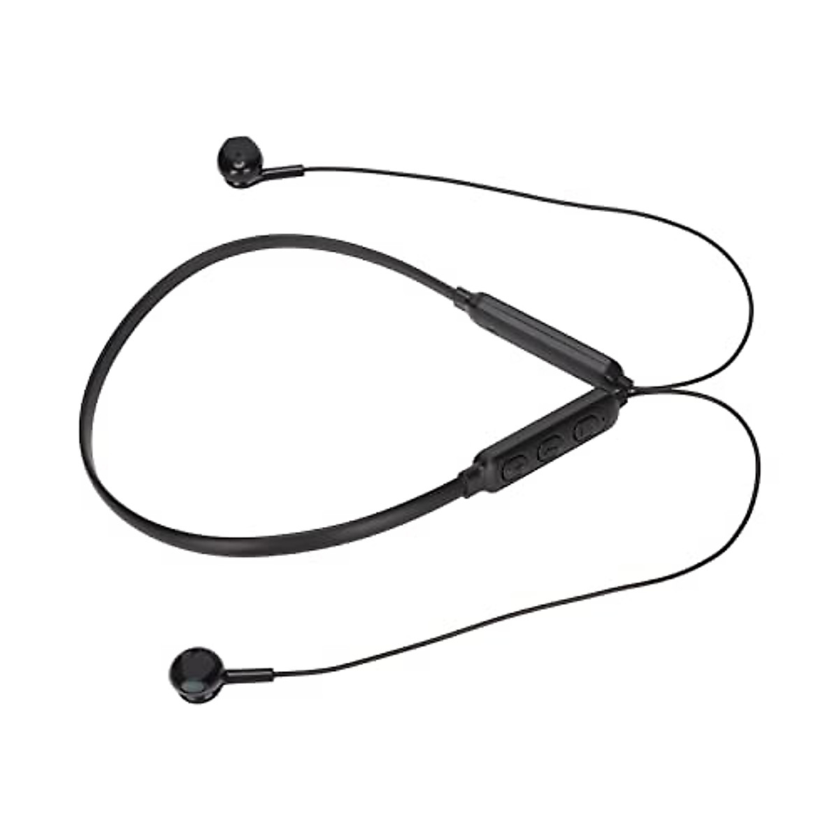 DAUERHAFT Wireless Neckband Headset, Sports Headphone High Fidelity Sweatproof Deep Bass for Running(Black)