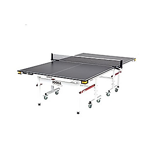 JOOLA Rally TL - Professional MDF Indoor Table Tennis Table w/ Quick Clamp Ping Pong Net & Post Set - 10 Minute Easy Assembly - Corner Ball Holders - Ping Pong Table w/ Playback Mode,