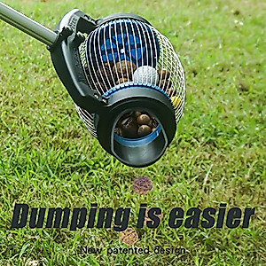 Zozen Nut Gatherer, Acorn Picker - Directly Dump Outlet | Pecan Picker - Apply to Hickory Nuts, Walnut, Pecan, Chestnuts, Buckeyes, Nerf Balls, Golf, Objects 3/4'' to 1-1/2''; 1 Gallon(Medium)