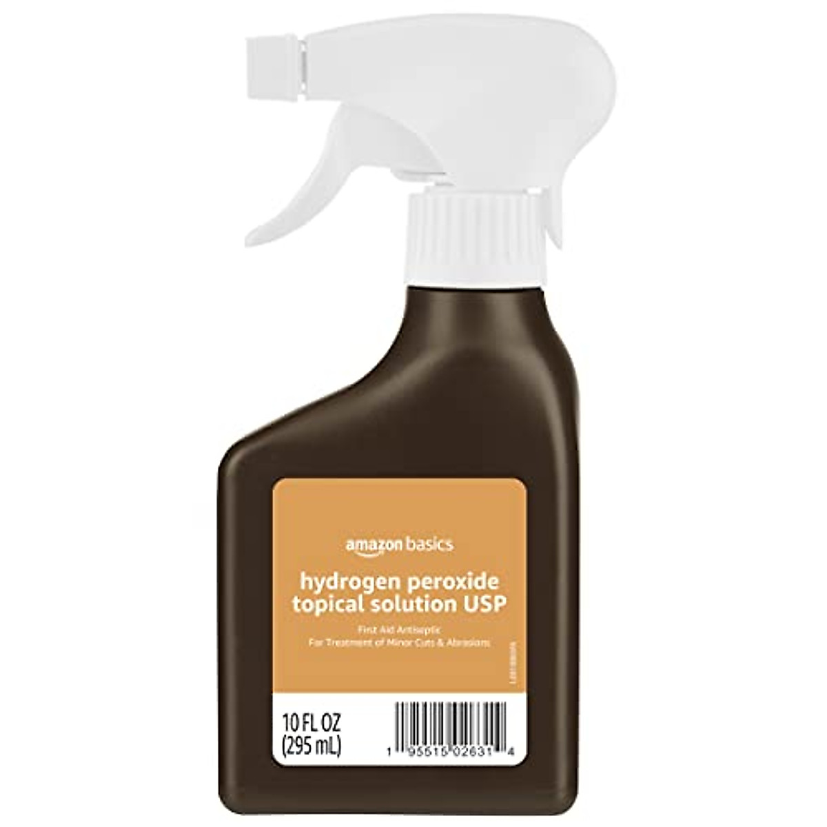Amazon Basics Hydrogen Peroxide Topical Solution USP Spray Bottle, 10 Fl. Oz, Pack of 6