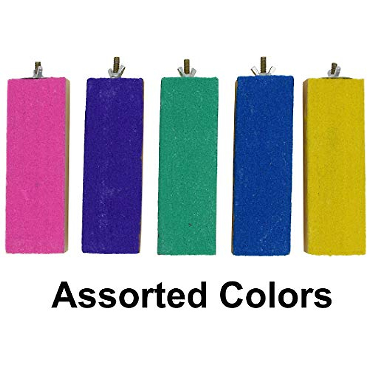 2 Pack - Bird Cage Perch Stand - Beak and Foot Grinding Platform - All Natural Materials - Parakeets, Cockatiels, Canaries, Finches, Conures, Lories, and Budgies - Hamsters and Gerbils (Wood Perch)