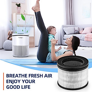 Freshpro 1 Air Purifier for Home, 4 Air Cleaner Filters KF-P20W Replacement Filters (1 Basic Version & 3 Standard Version)