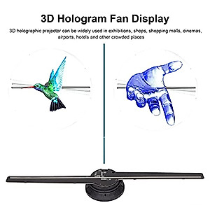 3D Hologram Fan, Hologram Projector Led Advertising Display Fan 512X224, with 224 Lamp Beads for Business Store Signs Bar Party Advertising Display(#3)