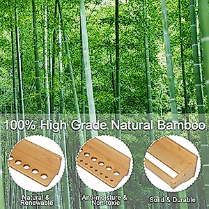 Wokyy Screwdriver Rack Wall Mount, Wood Pliers Holder, Hammer Rack, Wooden Tool Storage Organizer for Garage Workshop - 3 Pack