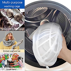 Shoes Washing Bag for Washing Machine, Child Shoes Washer Cage with Mesh Bags, Shoe Cleaning Laundry Mesh Protector Bag for Children's Shoe (Size 6.5 for child)