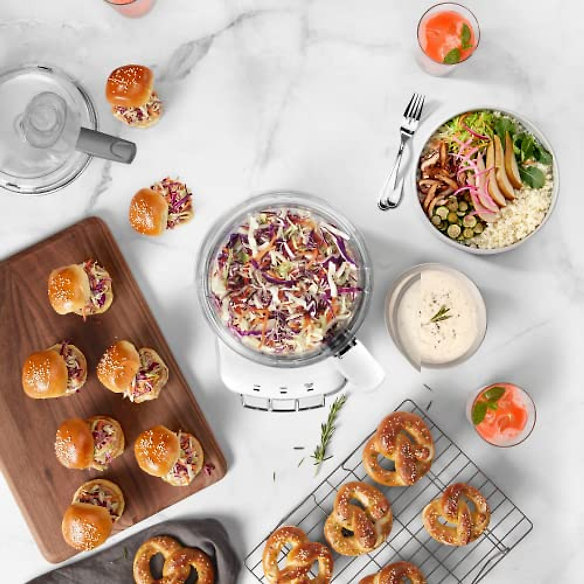 Cuisinart FP-110 Core Custom 10-Cup Multifunctional Food Processor, White and Stainless