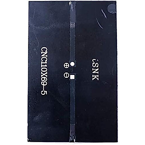 Treedix 2pcs 5V 250mA Polysilicon Solar Panel Glue Solar Cell Battery Charger DIY Solar Product Mini Small Solar Panel Module Kit Polycrystalline Silicon Encapsulated in Waterproof Resin (250mA)