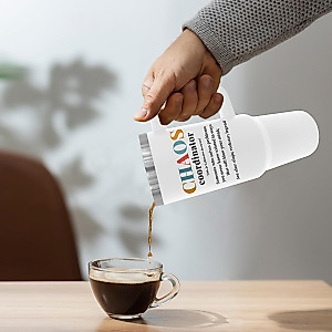 Chaos Coordinator 40oz Tumbler Thank You Gifts Water Bottle Double Wall Travel Coffee Mug Stainless Steel Vacuum Insulated Thermal Cup Boss Lady Gifts for Women Doctor Secretary Birthday Christmas