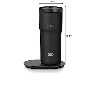 Ember Travel Mug 2+, 12 oz, Temperature Control Smart Travel Mug, Black (with Apple Find My)