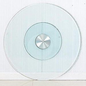 Yesbon Large Glass Lazy Susan Turntable Dining Table, Round Tempered Glass Turntable Swivel Tray Anti-tilt Spinning Dining Table Centerpiece, for Kitchen Dining, Parties,90cm