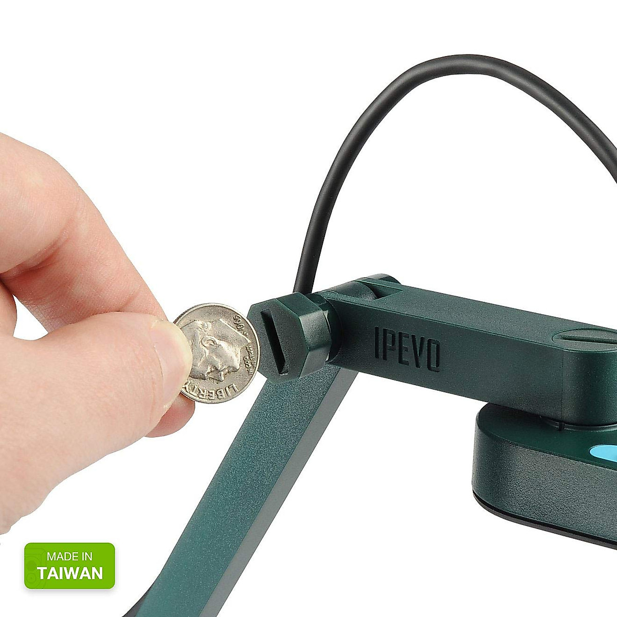 IPEVO V4K Ultra High Definition 8MP USB Document Camera — Mac OS, Windows, Chromebook Compatible for Live Demo, Web Conferencing, Distance Learning, Remote Teaching