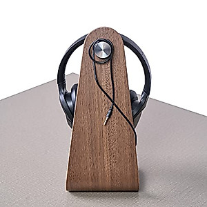 urbanplus Universal Headphone Stand Wood, Walnut Headset Stand for Desk, Walnut Gaming Headphone Holder Compatible for Sennheiser, Bose, Beats, Razer, AKG, Airpod Max, HyperX, Sony PS4 etc.