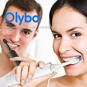 Replacement Brush Heads for Olybo Sonic Toothbrushes (Black)