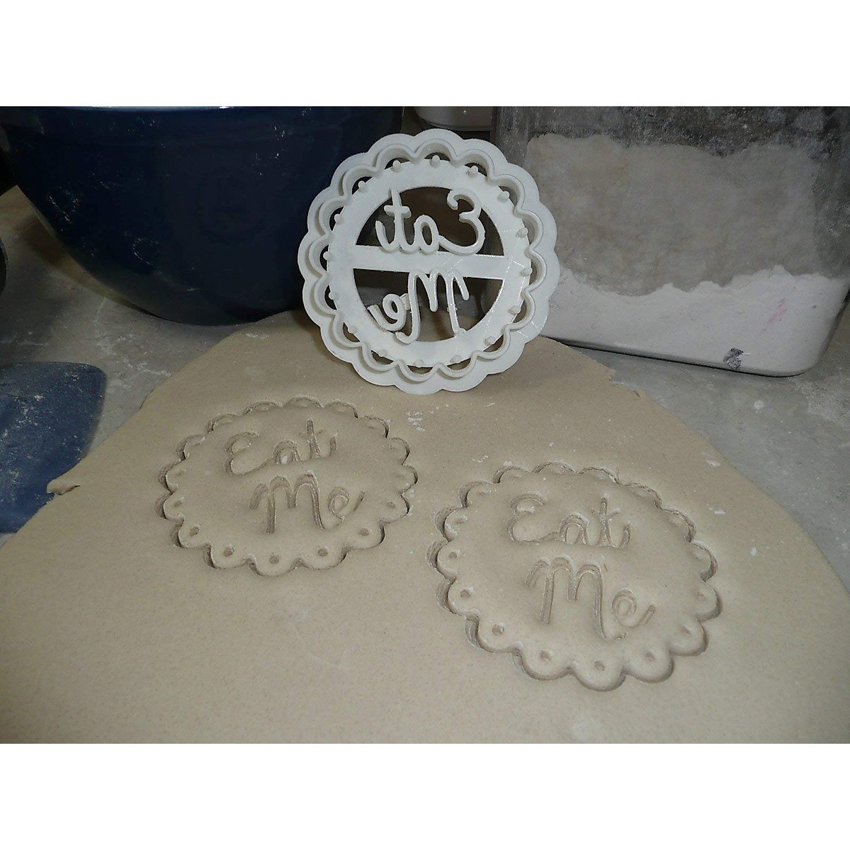 INSPIRED BY EAT ME CAKE ALICE IN WONDERLAND THEME MAD TEA PARTY COOKIE CUTTER MADE IN USA PR2438