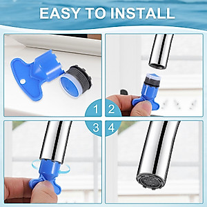 uxcell 4Pcs 16.5mm Cache Faucet Aerator with 2Pcs Removal Wrench Tool, Faucet Replacement Parts, Water Saving Flow Restrictor Set Replacement Parts for Kitchen Bathroom Sink