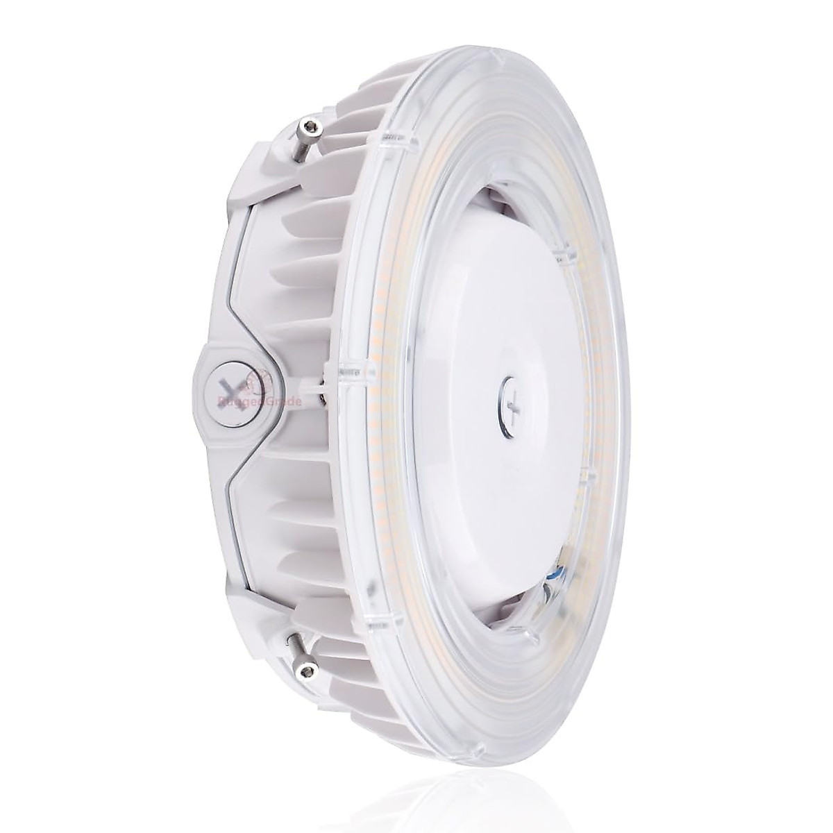 RuggedGrade Color Selectable 30K/40K/50K - Radium II Series - 8,200 Lumens - 55 Watt - LED Canopy Light - White Housing - DLC Premium 5.1