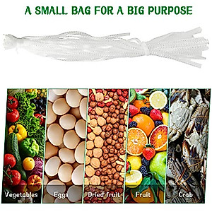 100Pcs Reusable Produce Bags, Shellvcase Onion Fruits Mesh Produce Bags and Seafood Boil Bags, 24’’ Net Storage Bags for Grocery Shopping Storage of Fruit Vegetable Seafood Toy & Garden Produce