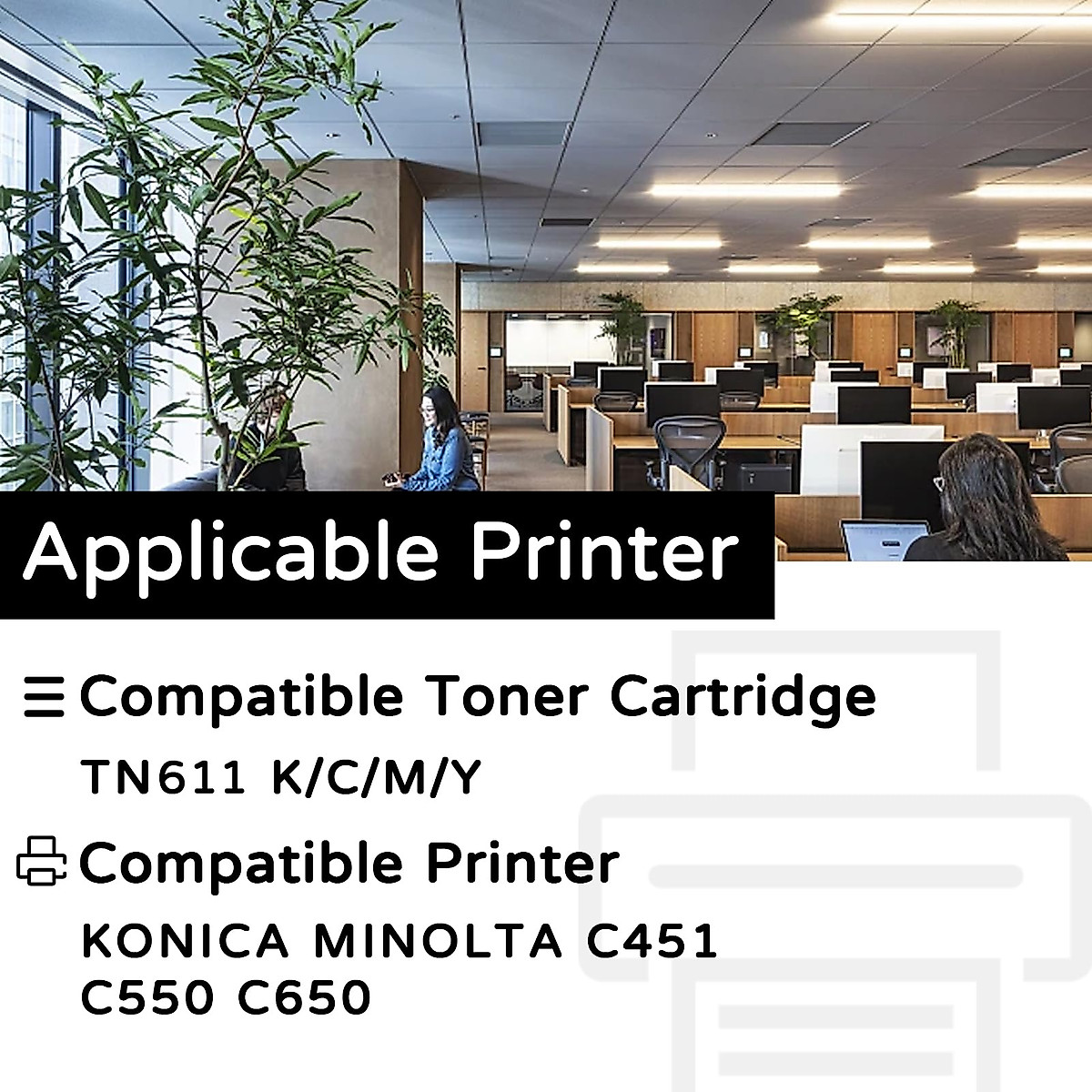 RIOMAN TN611 Toner Cartridge Compatible Replacement for Konica Minolta TN611 to Use with C451 C550 C650 Toner Printer Magenta
