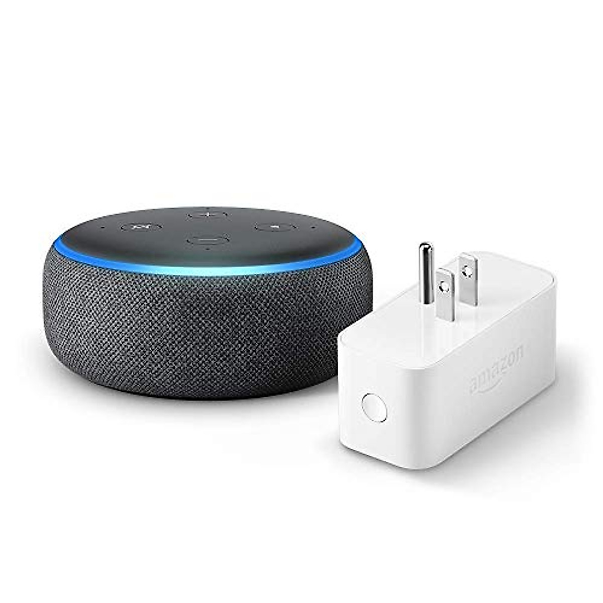 Echo Dot (3rd Gen) with Amazon Smart Plug Bundle - Charcoal