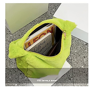 Y2k Bag Furry Wallet Y2k Fashion Fluffy Shoulder Bag Cute Tote Aesthetic Wallet Fairy Grungegrunge Accessories Y2k Purse (Rose red)