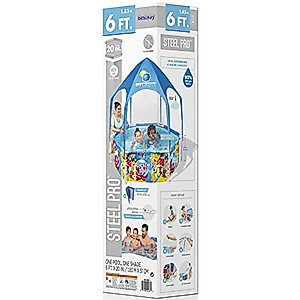 PROSTEEL Steel Pro UV Careful 6' x 20' Splash-in-Shade Play Pool