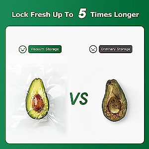 FRESKO Vacuum Sealer Bags Rolls 2 Packs 11" x 20', Commercial Grade Seal a Meal Bags for Storage Food and Sous Vide, BPA Free, Heavy Duty Customized Size Freezer Bags for Vacuum Sealer