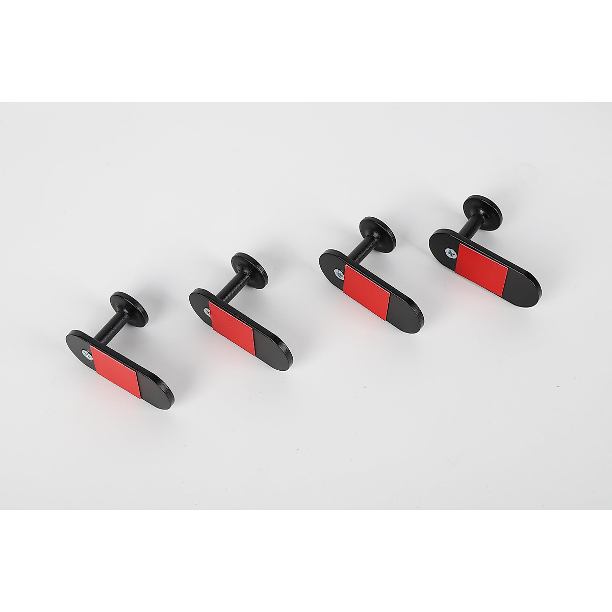 WOQLIBE 4 Pack Heavy Duty Wall Hooks, Waterproof Sticky Hook for Hanging Coat, Hat, Clothes, Towel Robe Hook Rack, Wall Mount- Bathroom & Bedroom- Black