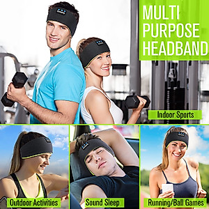 WIRIST Sleep Headphones for Side Sleepers, Bluetooth Sleep Headphones for Sleepers, Wireless Sleep Headphones with Built in Speakers Perfect for Sleeping, Yoga, Workout, Running, Gym, Insomnia