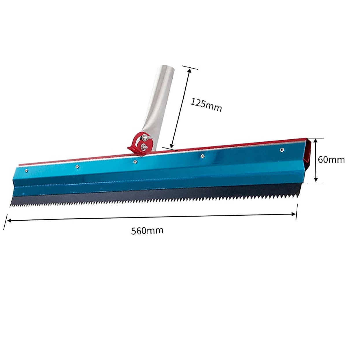 Stainless Steel Notched Squeegee Epoxy Cement Painting Coating Self Leveling Flooring Gear Rake Construction Hand Tools (5MM)