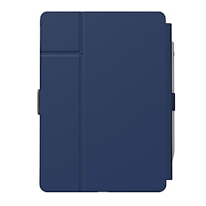 Speck Balance Folio Case for iPad 10.2 Inch (2019-2021) - Drop & Camera Protection, Slim Multi Range Stand, Apple Pencil Holder - Arcadia Navy/Moody Grey