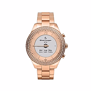 Fossil Stella Gen 6 Hybrid 40mm Stainless Steel Smart Watch, Color: Rose Gold (Model: FTW7063)