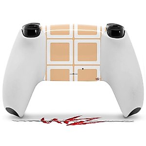WraptorSkinz Skin Wrap compatible with Sony PS5 DualSense Controller Squared Peach (CONTROLLER NOT INCLUDED)