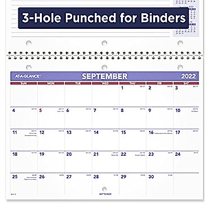 AT-A-GLANCE 2022-2023 Wall & Desk Calendar, Monthly Academic, 11" x 8", Small (SK1616)