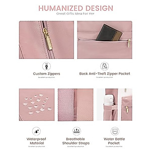 LOVEVOOK Laptop Backpack for Women 15.6 Inch Laptop Bag with USB Port Wide Open Work Tote Bag Convertible Casual Daypack Business Computer Travel Backpack Purse Teacher Nurse Bag