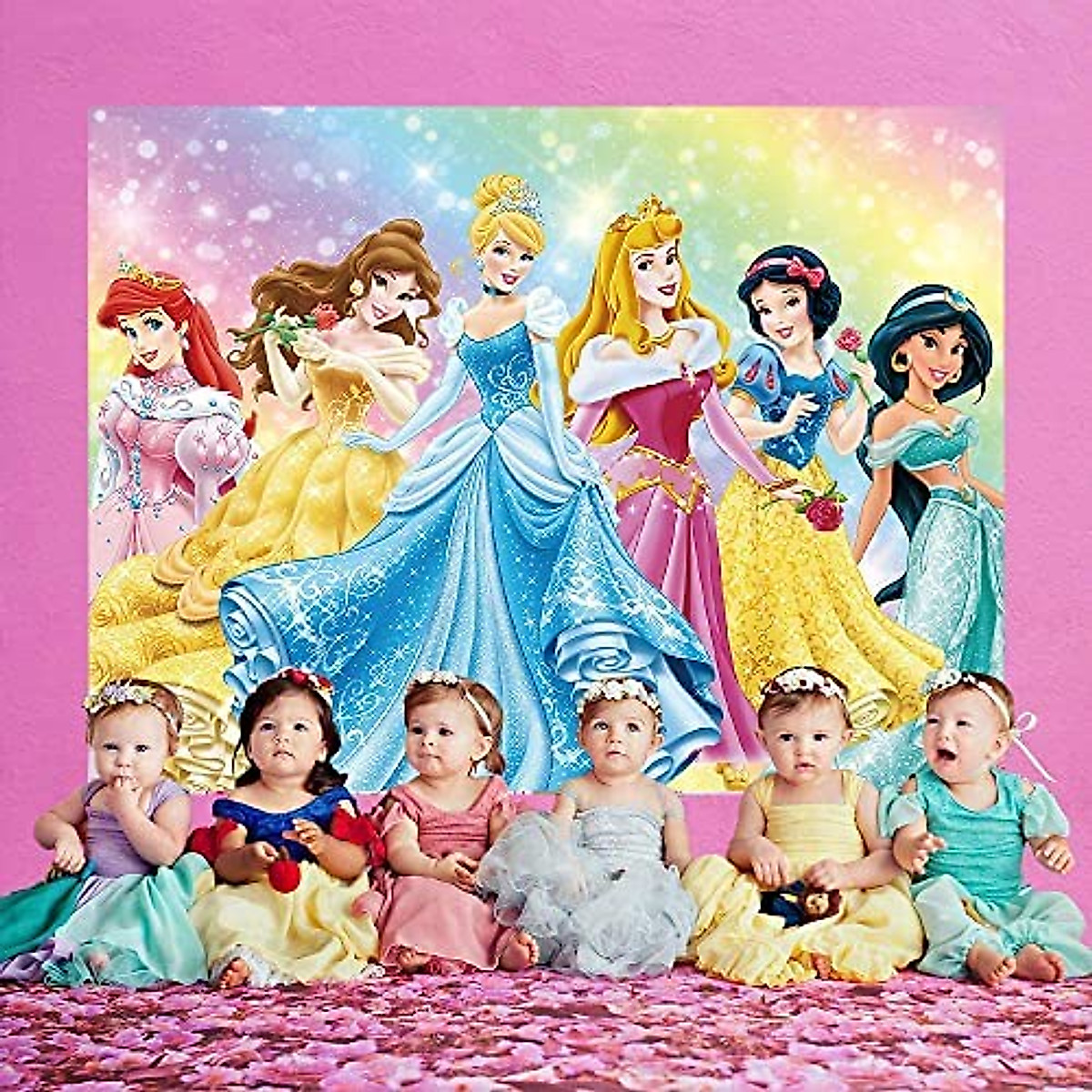 Princess Theme Photography Backdrop Princess Girls Dream Birthday Party Decoration Fantasy Princess Birthday Banner 7x5ft