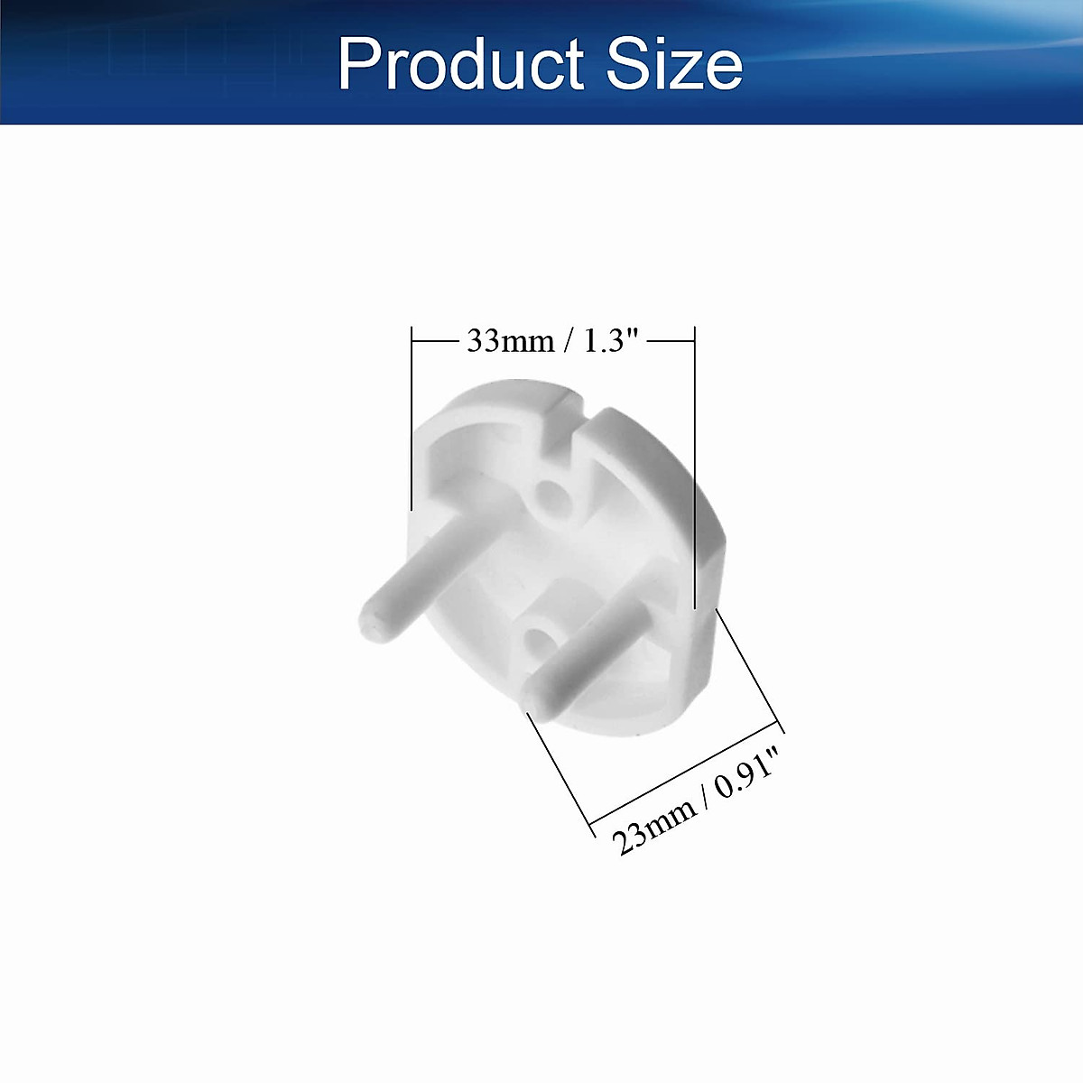 Heyiarbeit 10pcs Outlet Covers Child Proof Plug Cover Electrical Protector Safety Caps for Home Office Electrical Outlets Child Safety Socket Cover 2 Holes White