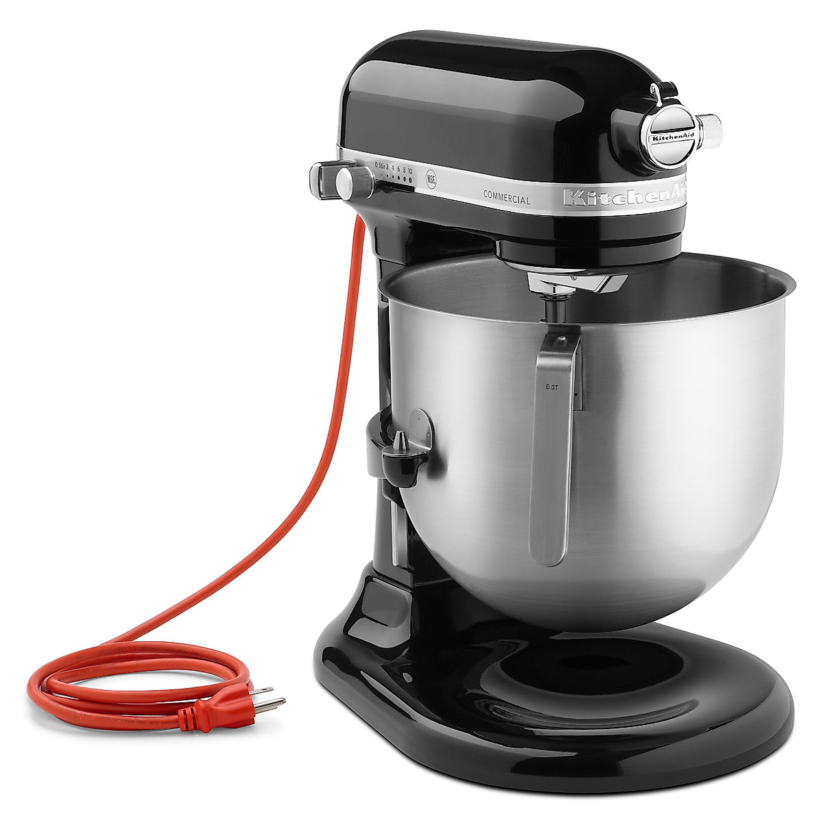 KitchenAid KSM8990OB 8-Quart Commercial Countertop Mixer, 10-Speed, Gear-Driven, Onyx Black