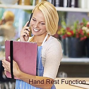 CASZONE Case for iPad Air 13 inch 2024 iPad Pro 12.9 6th/5th/4th/3rd Gen.iPad Pro12.9/Air13 Glitter Case Support Pencil Charging with Folio Kickstand Slim Smart Cover Auto Sleep/Wake,Hand Strap Pink